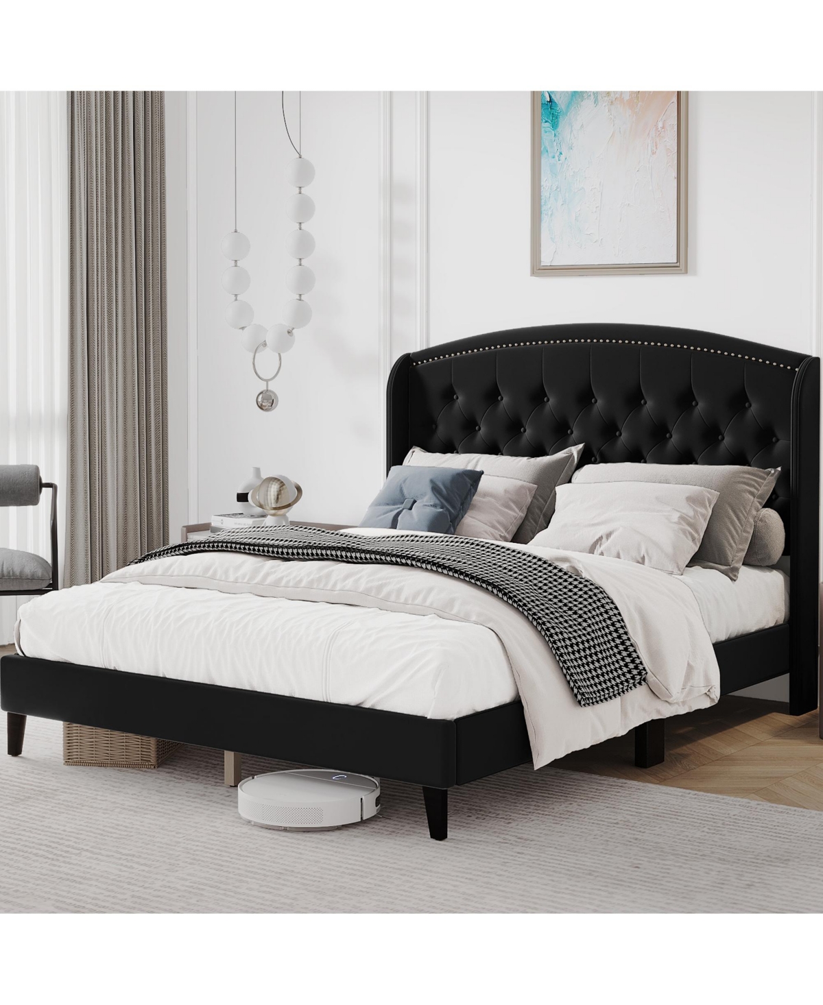 Click here for homfan Bed Frame with Headboard and Footboard  Bed... prices