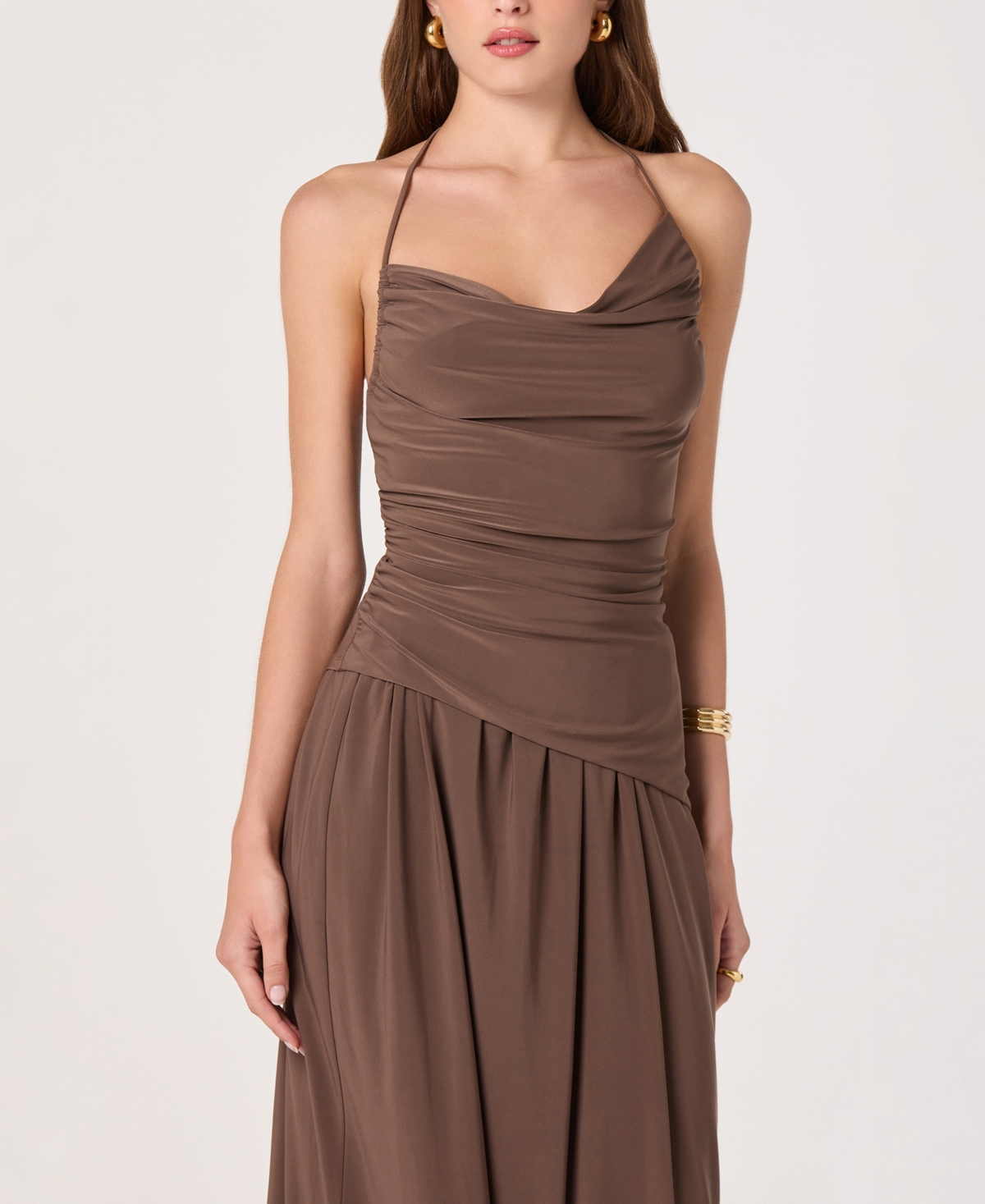 Click here for Astr the Label Womens Asymmetric Cowl Neck Top - M... prices