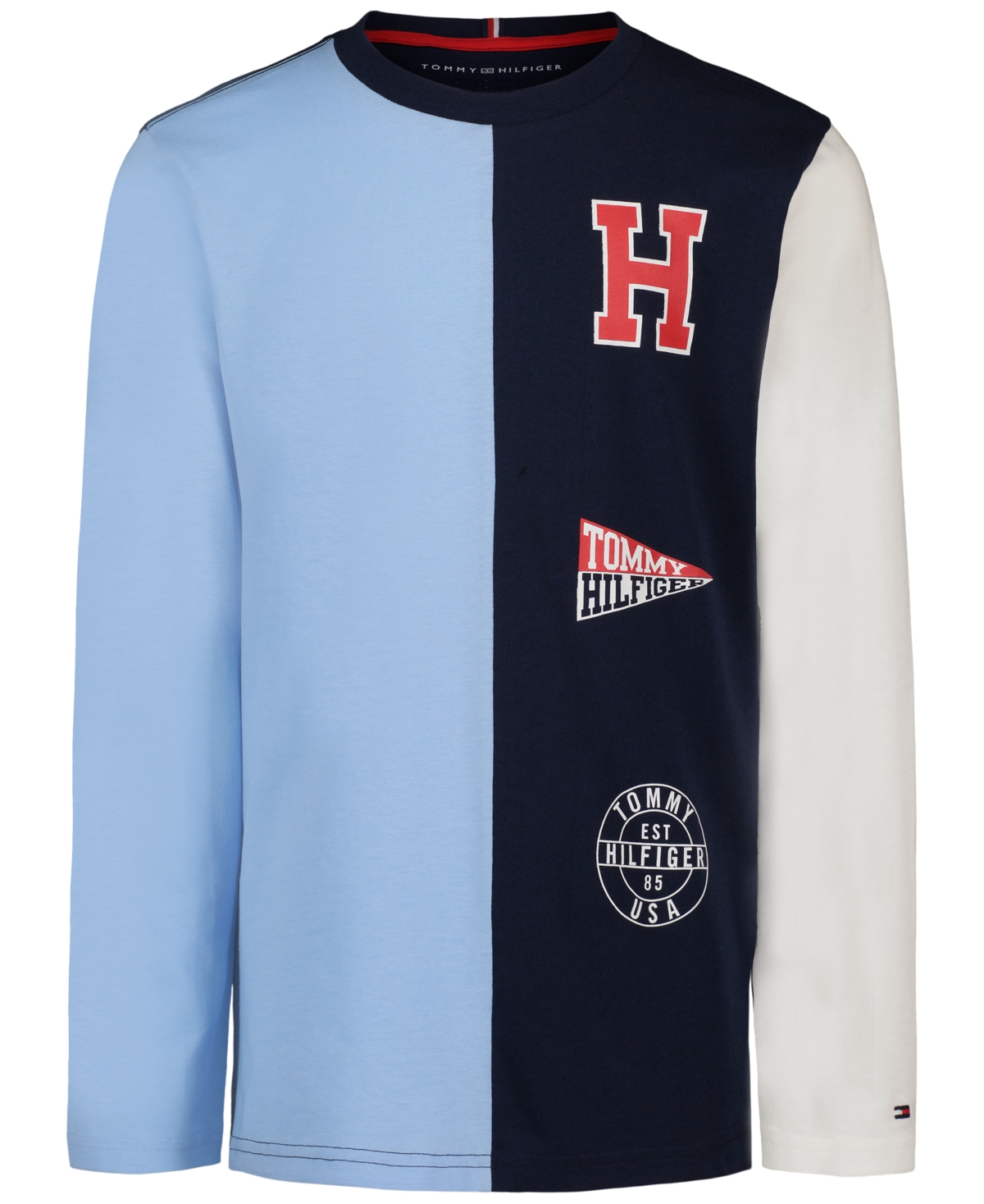 Click here for Tommy Hilfiger Boys 2T-7 Stacked Logo Long-Sleeve... prices
