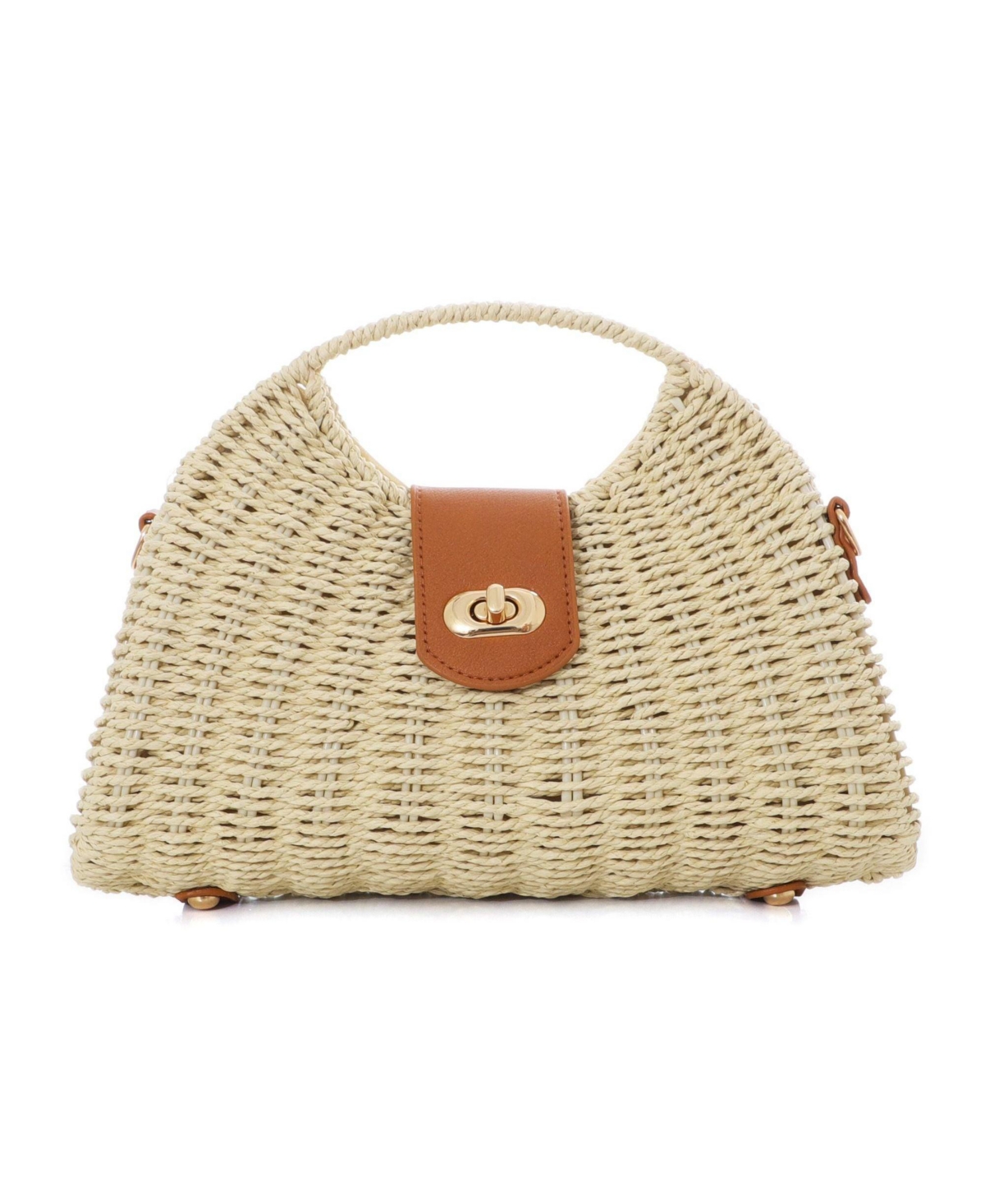Click here for Adornia Straw Picnic Basket Clutch - White prices