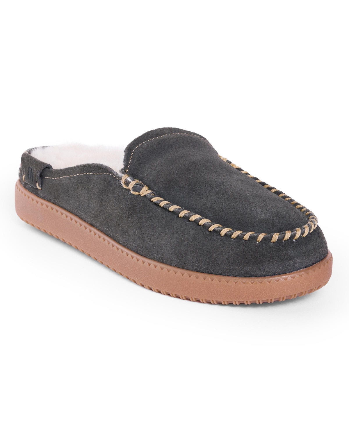 Click here for Minnetonka Womens Birch Suede Luxe Sheepskin Slipp... prices