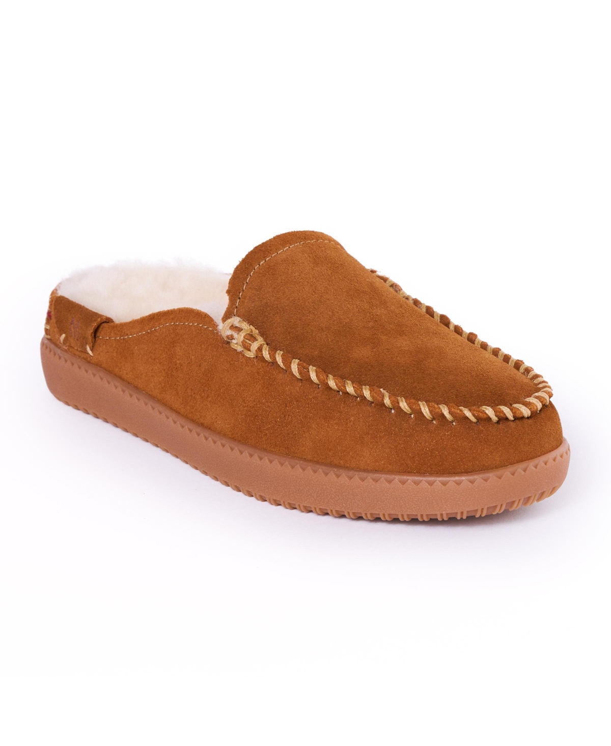 Click here for Minnetonka Womens Birch Suede Luxe Sheepskin Slipp... prices