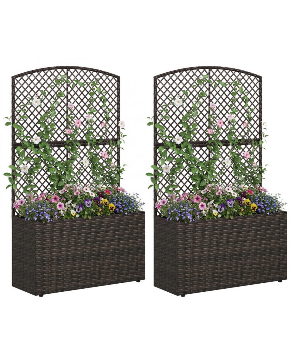 Click here for Gouun Set of 2 49 in Raised Garden Bed with Trelli... prices
