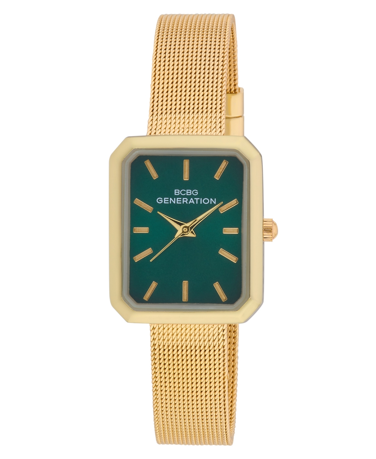 Click here for BCBGeneration Womens Quartz Rectangle Mesh Bracele... prices