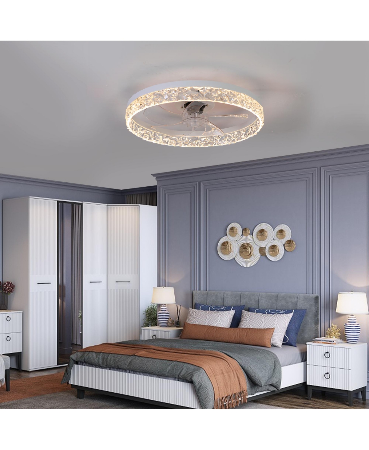 Click here for Clihome Acrylic Ceiling Fan Light with Remote Cont... prices