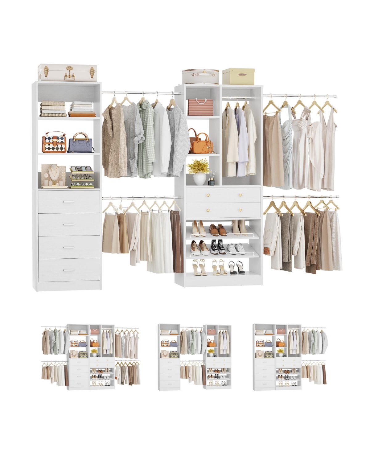 Click here for Aheaplus Wooden Closet System Set with 6 Drawers a... prices