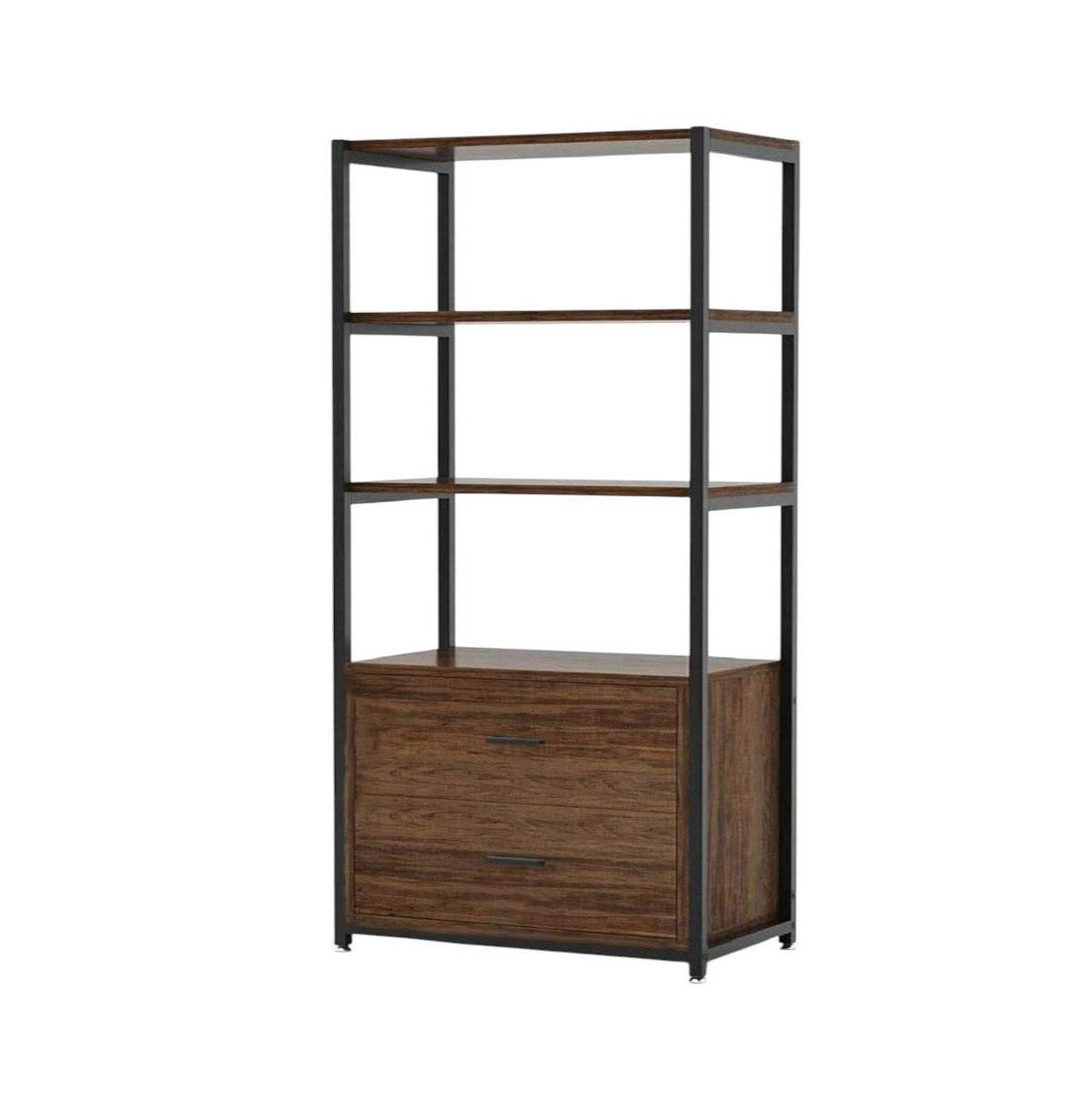 Click here for Slickblue Multi-Tier Bookshelf with 2 Drawers for... prices