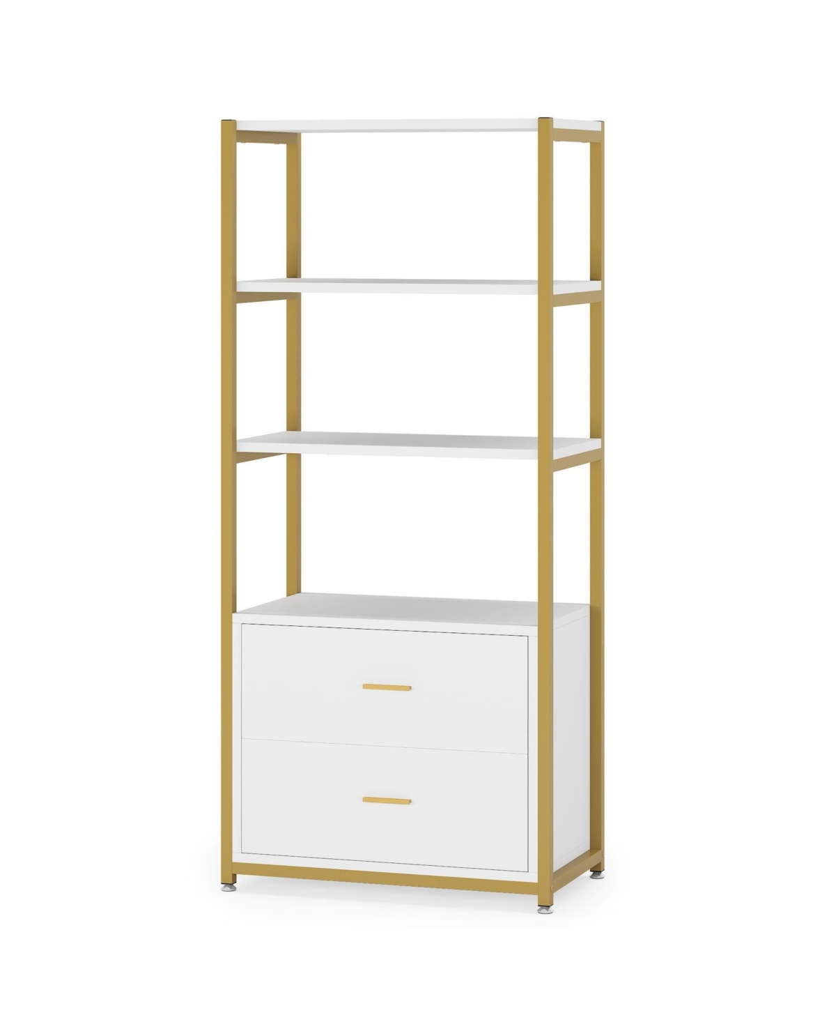 Click here for Slickblue Multi-Tier Bookshelf with 2 Drawers for... prices