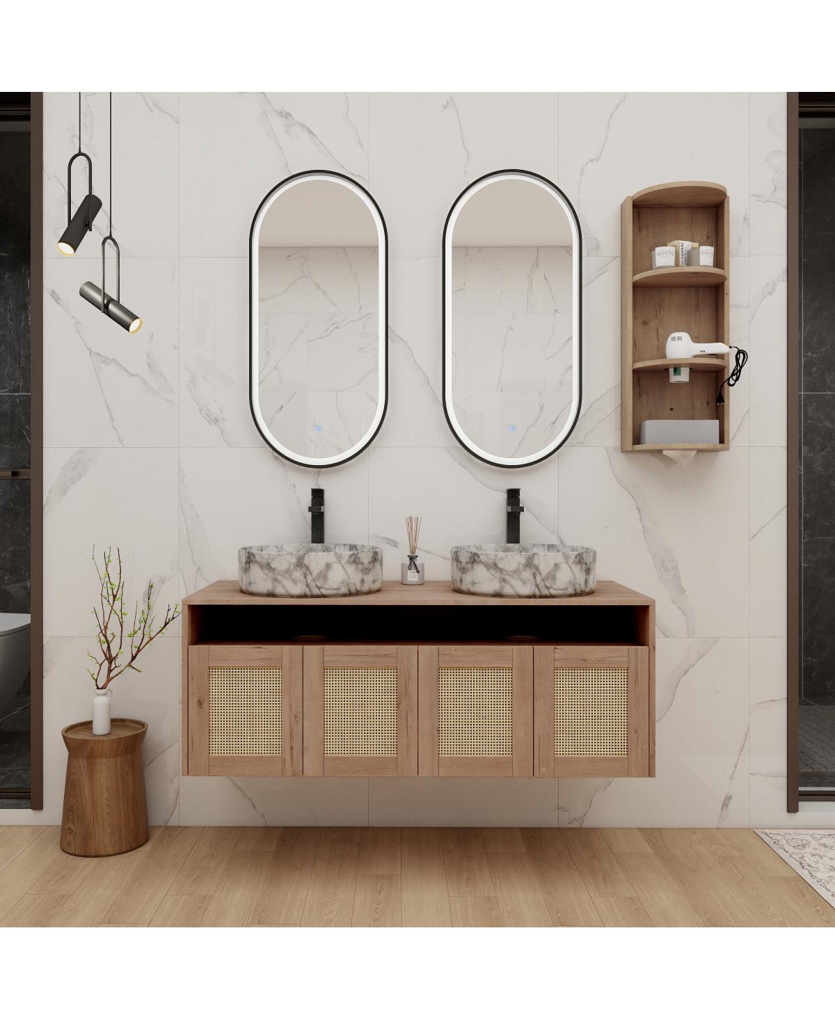 Click here for Sillysis Wall Mounted Double Bathroom Vanity Set... prices