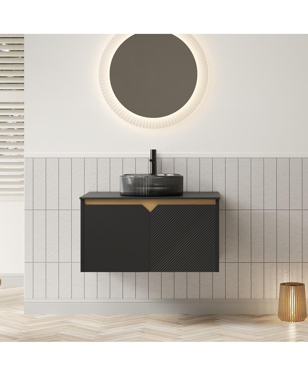 Click here for Sillysis Wall Mounted Bathroom Vanity with Glass B... prices