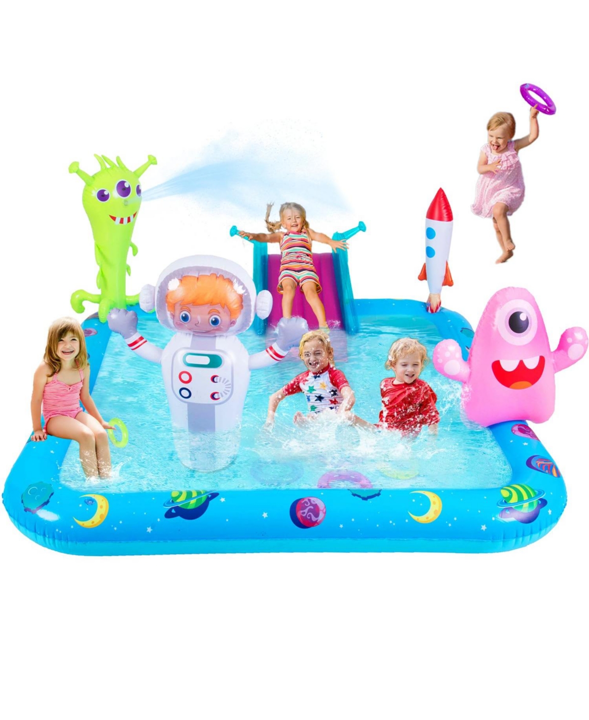 Click here for Aofar Inflatable Pool Water Slide Sprinkler Backya... prices