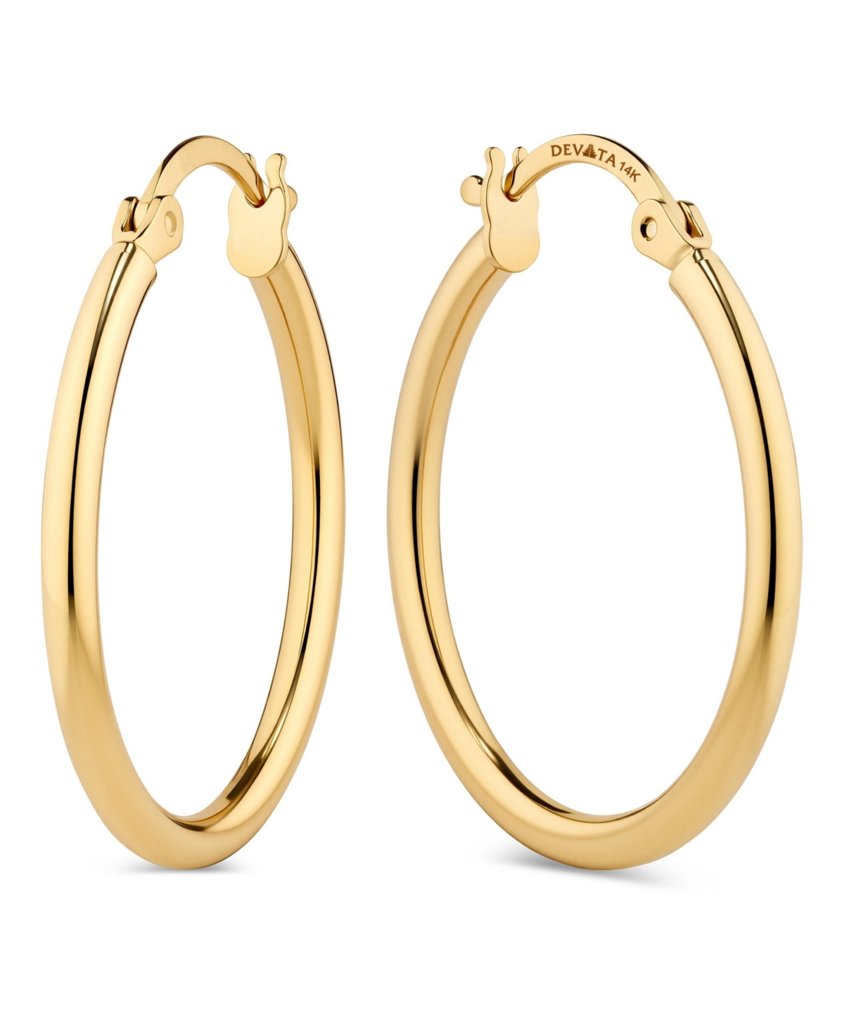Click here for Devata 20mm Hoop Earrings in 14K Gold - Gold prices