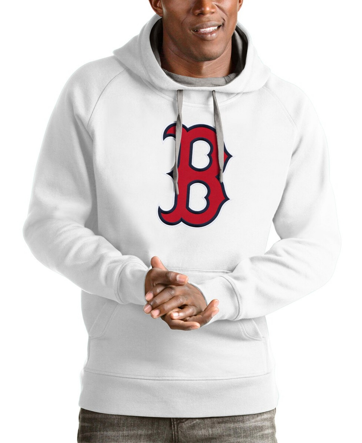 Click here for Antigua Mens White Boston Red Sox Victory Pullover... prices
