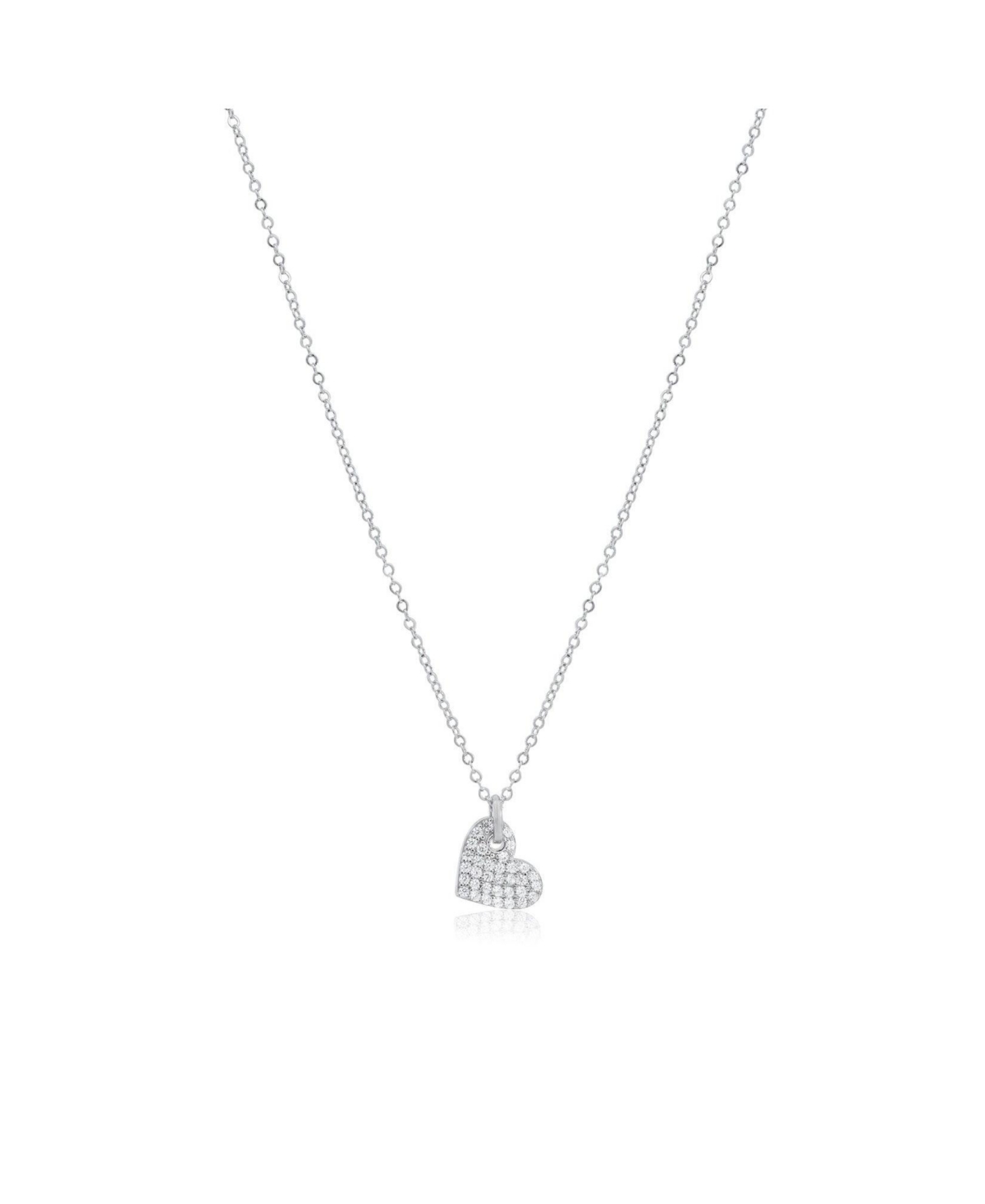 Click here for The Lovery Mini Asymmetrical Cz Heart Necklace Ste... prices