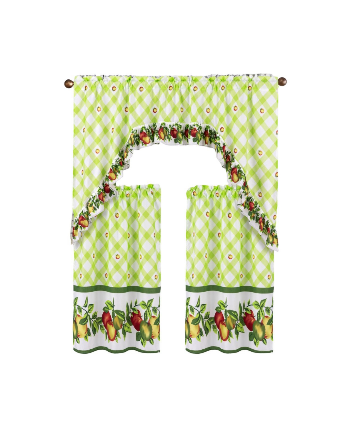 Click here for Rt Designers Collection Polyester Ruffle 3Piece Ap... prices