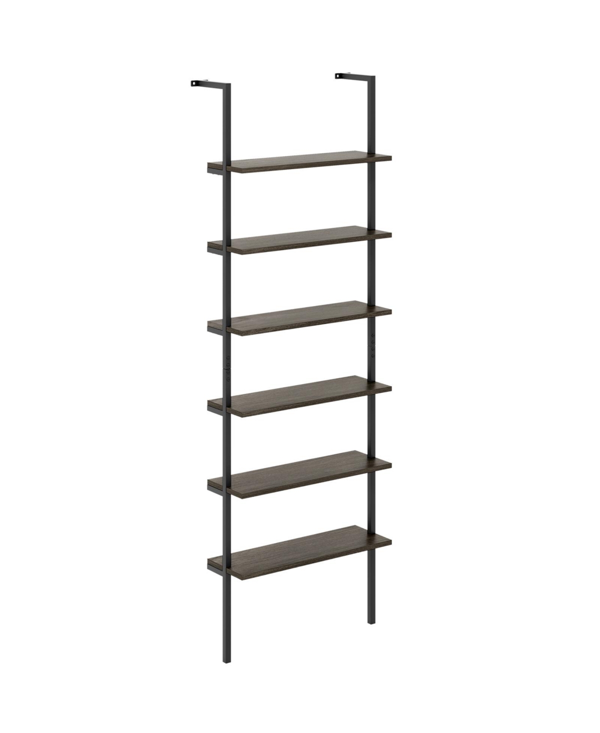 Click here for Slickblue Industrial 6 Tier Ladder Bookshelf 72 In... prices