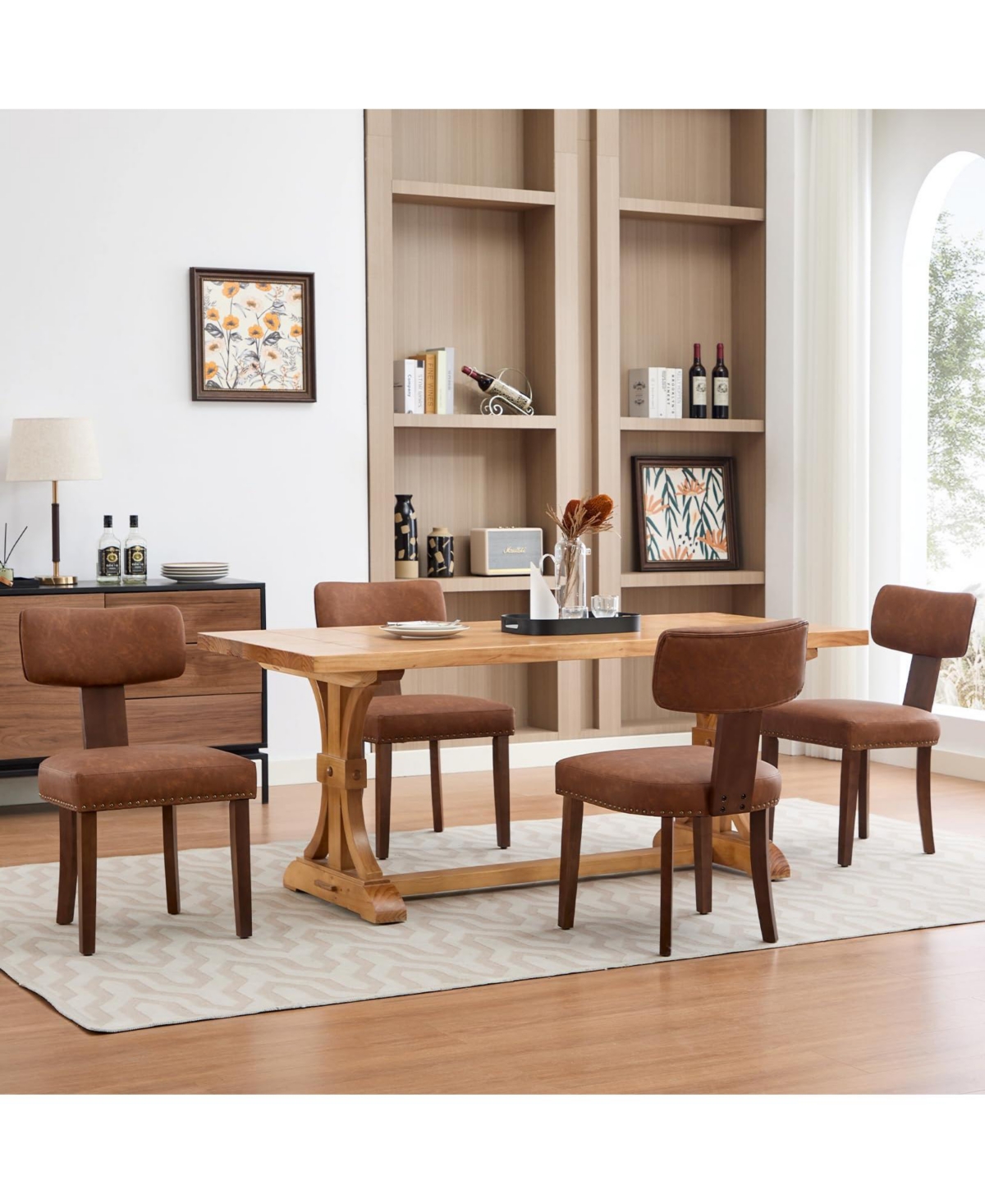 Click here for homfan Modern Upholstered Dining Chairs Set of 4/6... prices