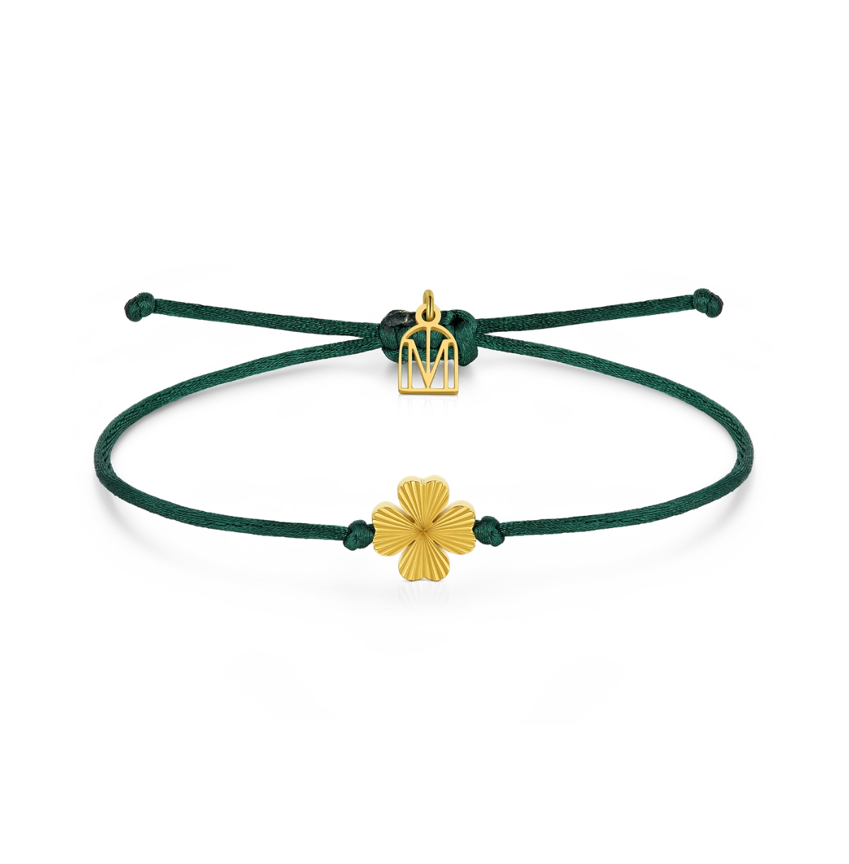 Click here for Mantra Clover Good Luck Bracelet - Yellow gold prices