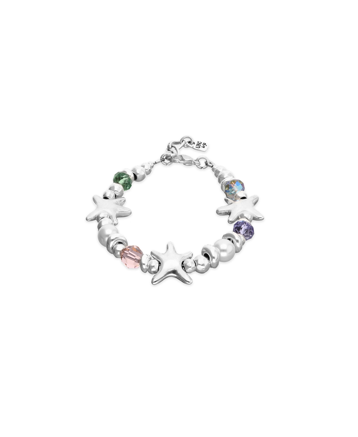 Click here for UNOde50 Silver-Tone with Multicolor Faceted Crysta... prices