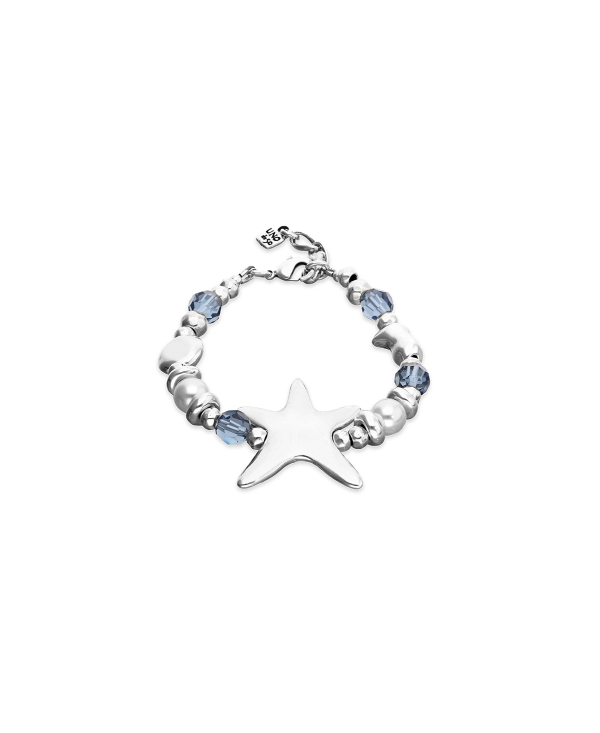 Click here for UNOde50 Silver-Tone with Blue Faceted Crystals and... prices