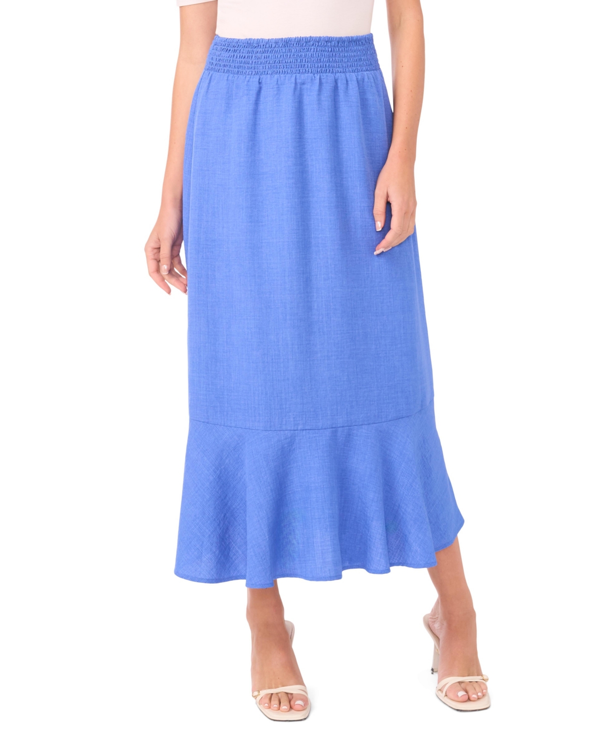 Click here for Vince Camuto Womens Ruffle Hem Smocked Waist Skirt... prices