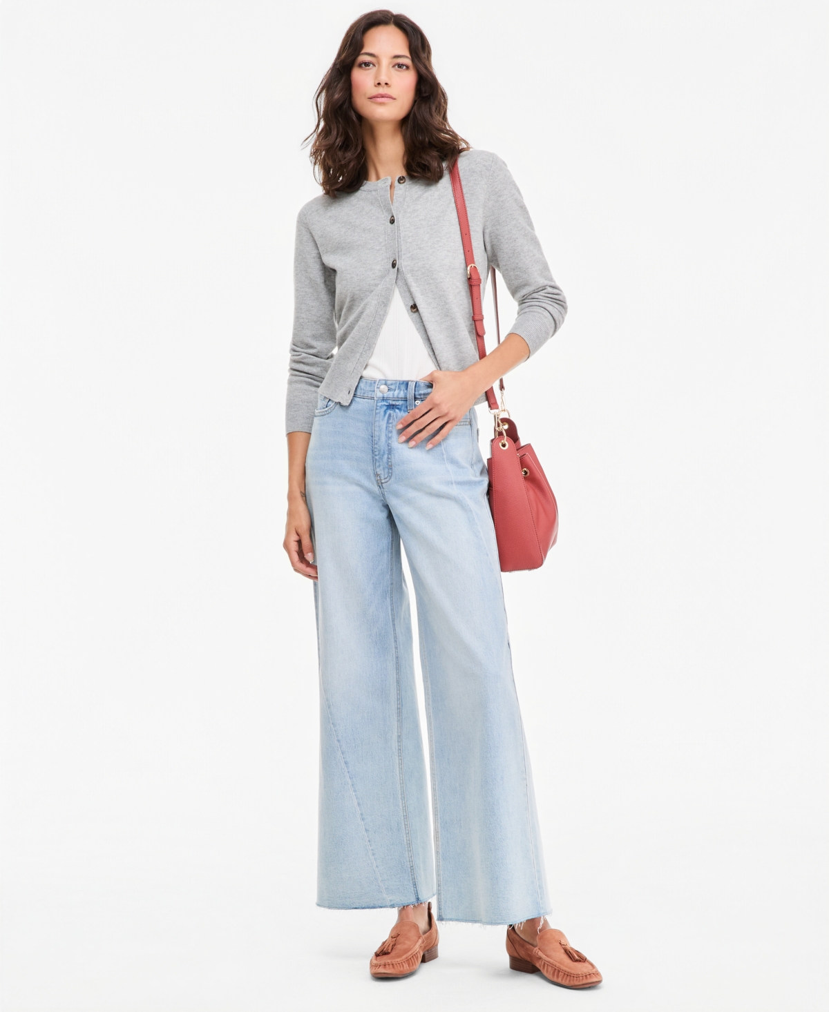 Click here for On 34th Womens High-Rise Twist Seam Wide-Leg Jeans... prices