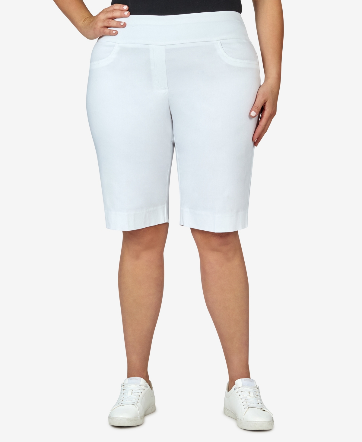 Click here for Ruby Rd. Plus Size Tech Stretch Shorts - White prices