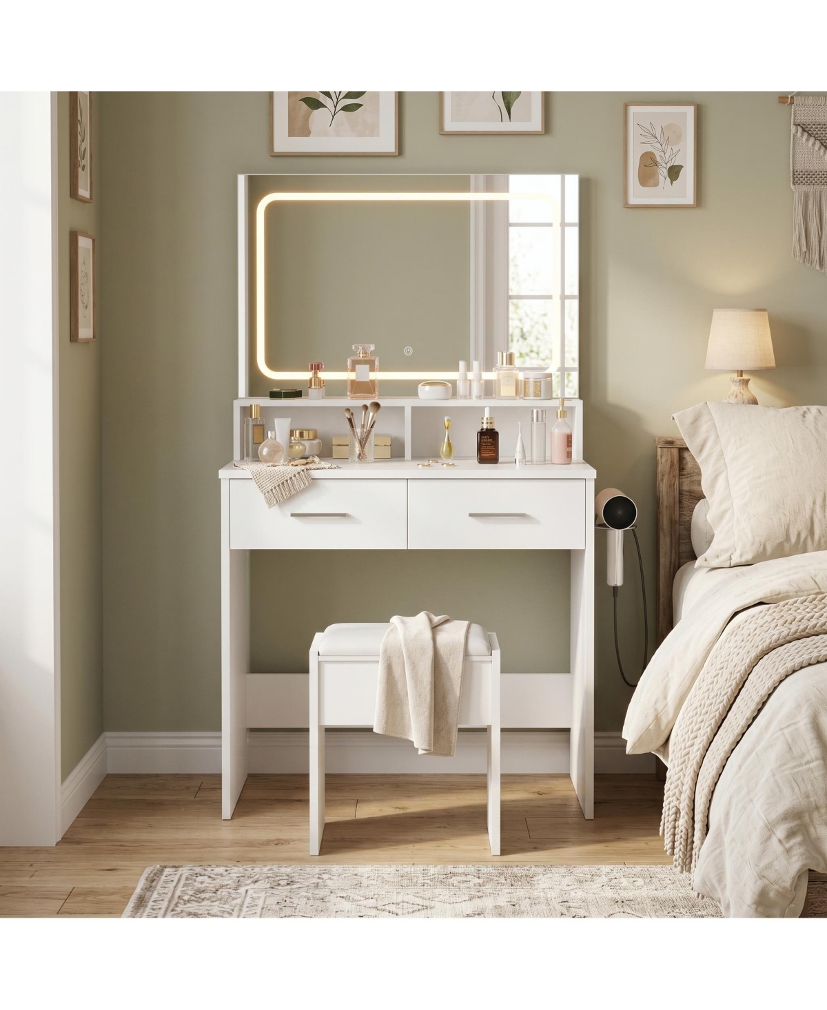 Click here for homfan Vanity Set with 3-Color Adjustable Led Mirr... prices