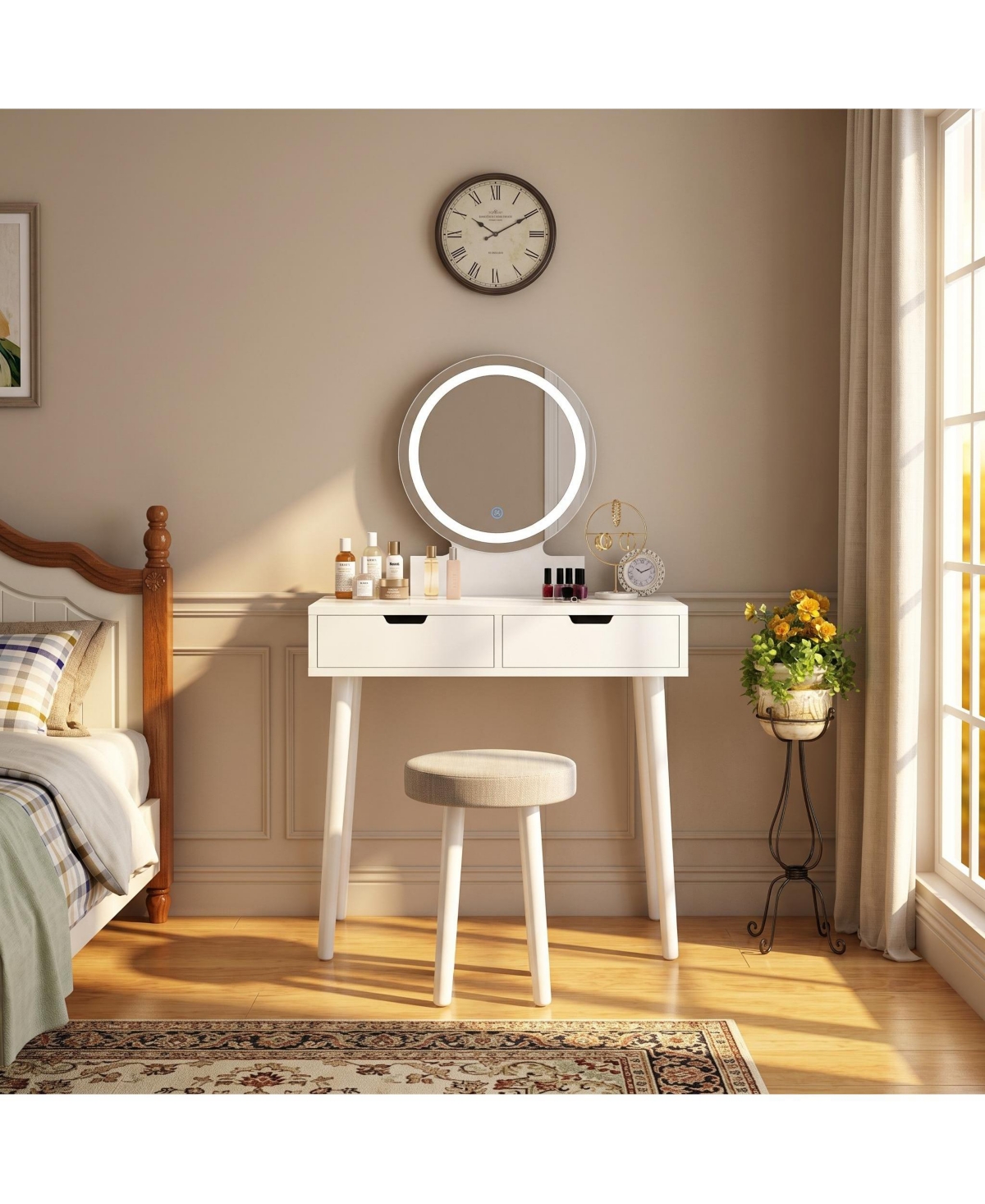 Click here for homfan Vanity Desk Set  Touch Screen 3 Colors Adju... prices