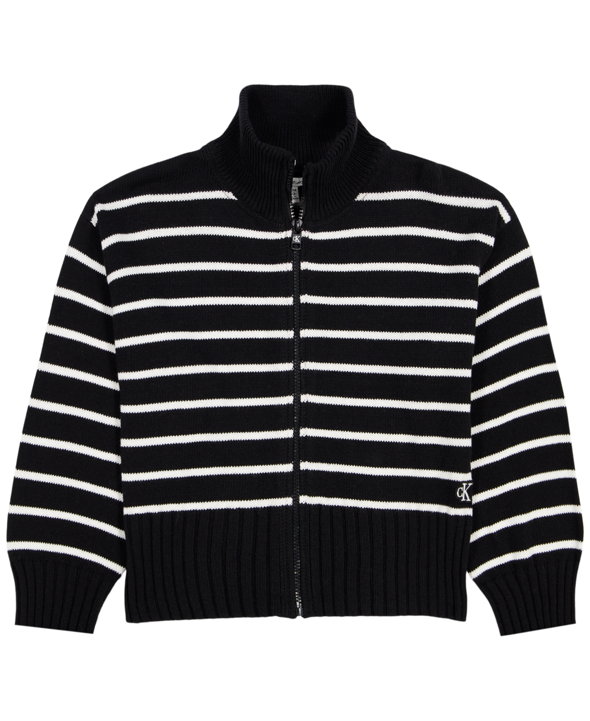 Click here for Calvin Klein Girls 7-16 Stripe Full-zip Cardigan S... prices