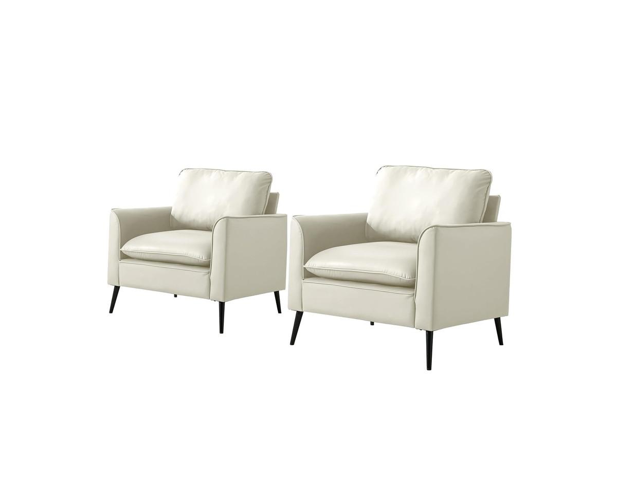 Click here for sumyeg Leather Upholstered Sofa Chair Set of 2 - C... prices