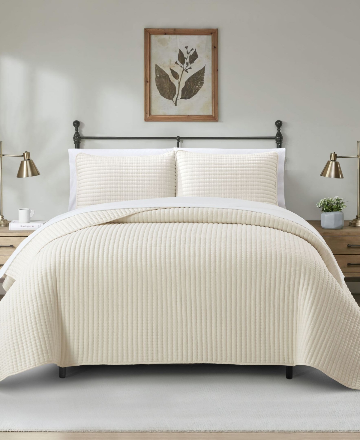 Click here for Stratford Park Ayeli Textured 7-Piece Quilt Set  K... prices