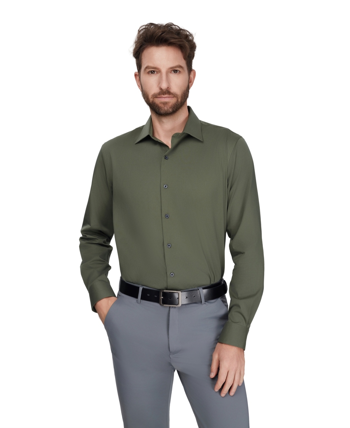 Click here for Alfani Mens Regular Fit Solid Dress Shirt  Macys E... prices