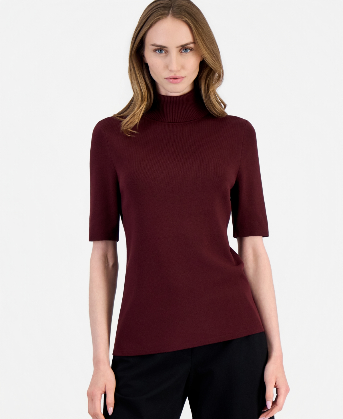 Click here for Anne Klein Womens Half-Sleeve Turtleneck Sweater -... prices
