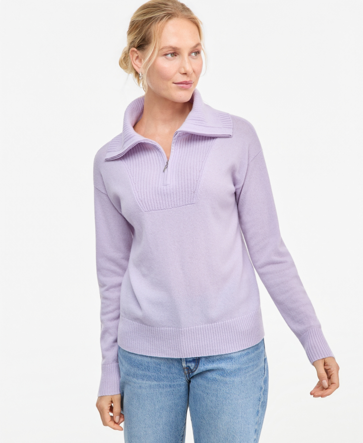 Click here for Charter Club 100 Cashmere Womens Quarter-Zip Sweat... prices
