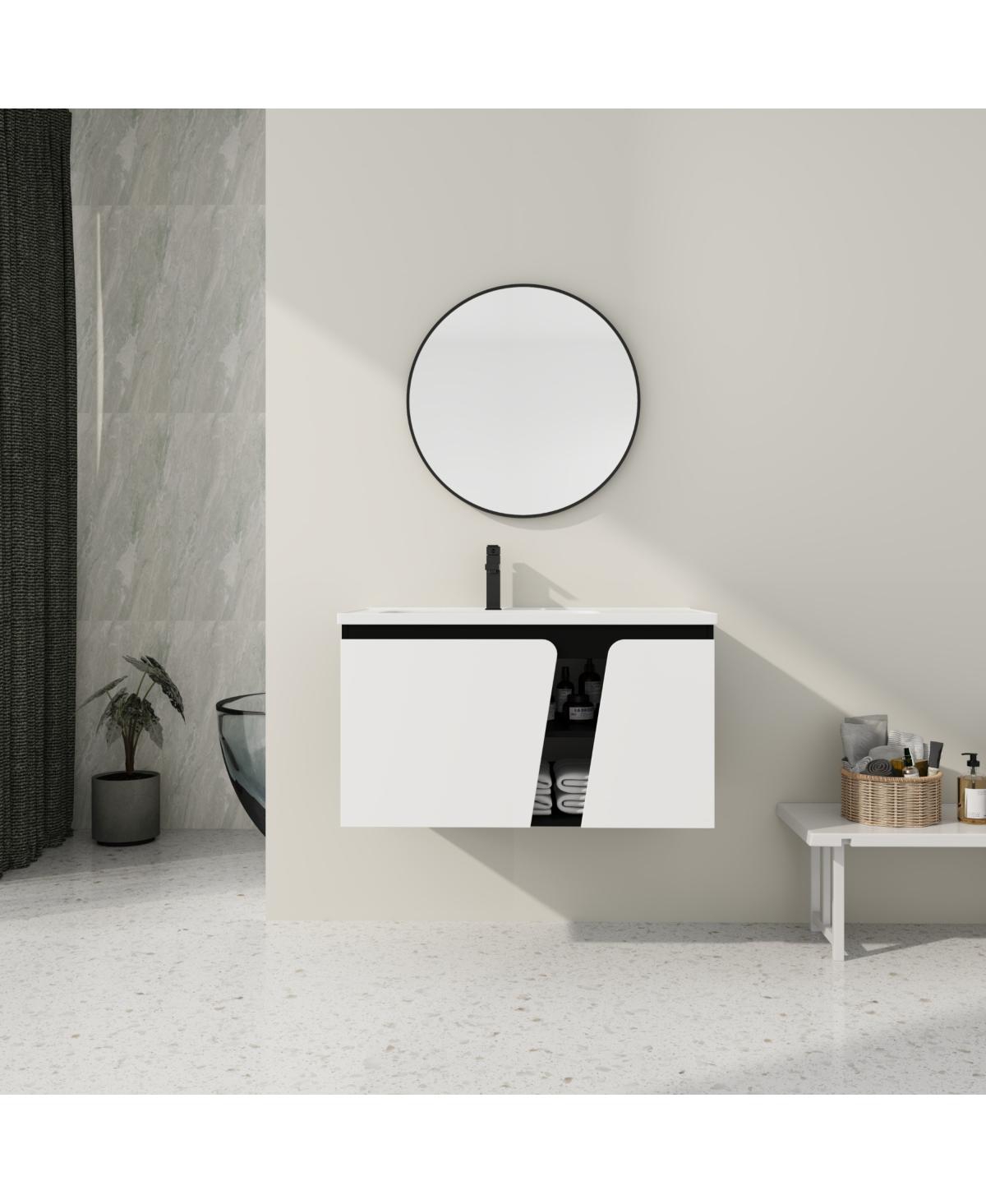 Click here for Sillysis Wall Mounted Bathroom Vanity with Ceramic... prices
