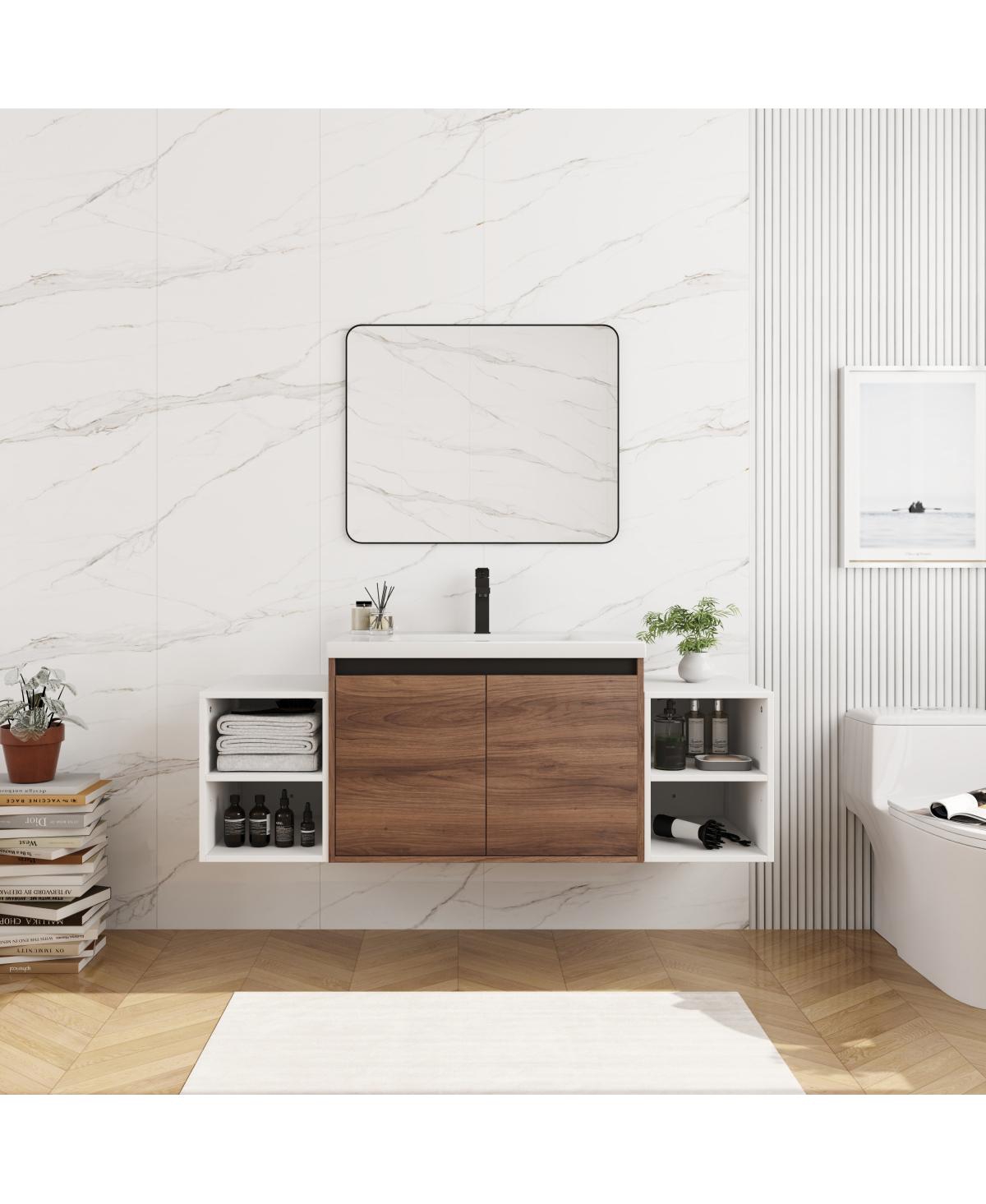 Click here for Sillysis 54 Inch Wall Mounted Bathroom Vanity with... prices