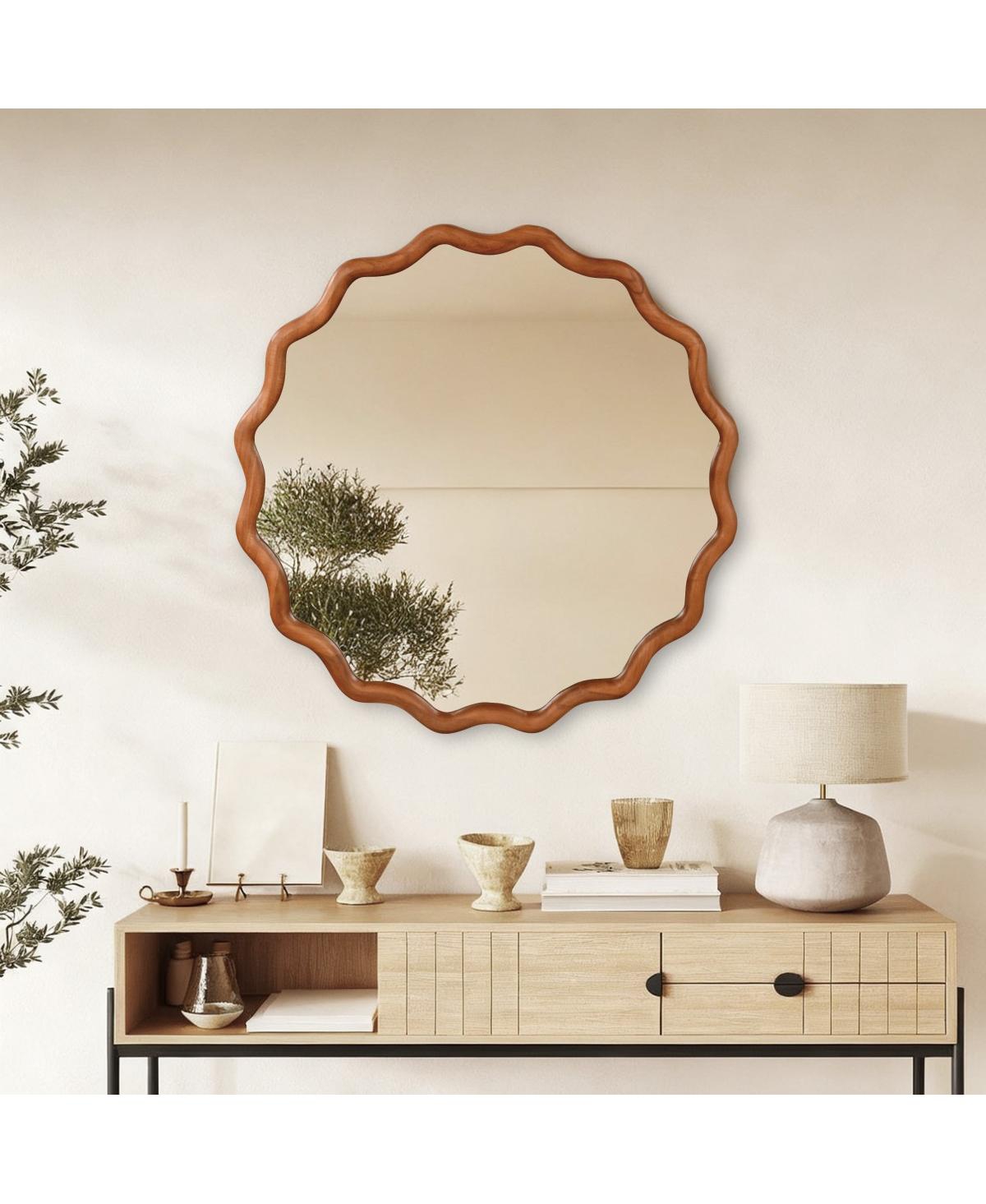 Click here for Laoties 36 Round Decorative Wall Mirror with Wavy... prices