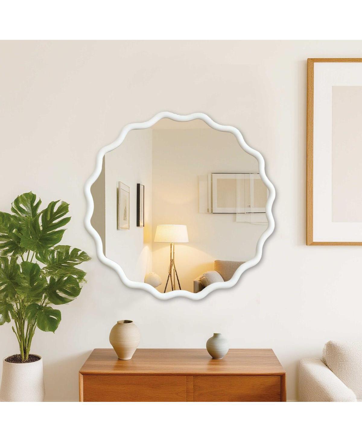 Click here for Laoties 36 Round Decorative Wall Mirror with Wavy... prices