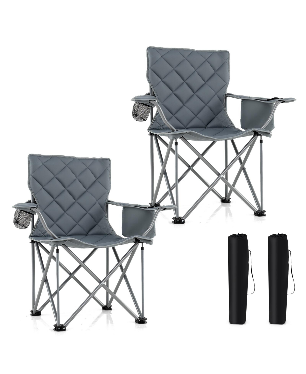 Click here for Gymax 2PCS Oversized Camping Chairs Heavy Duty Out... prices