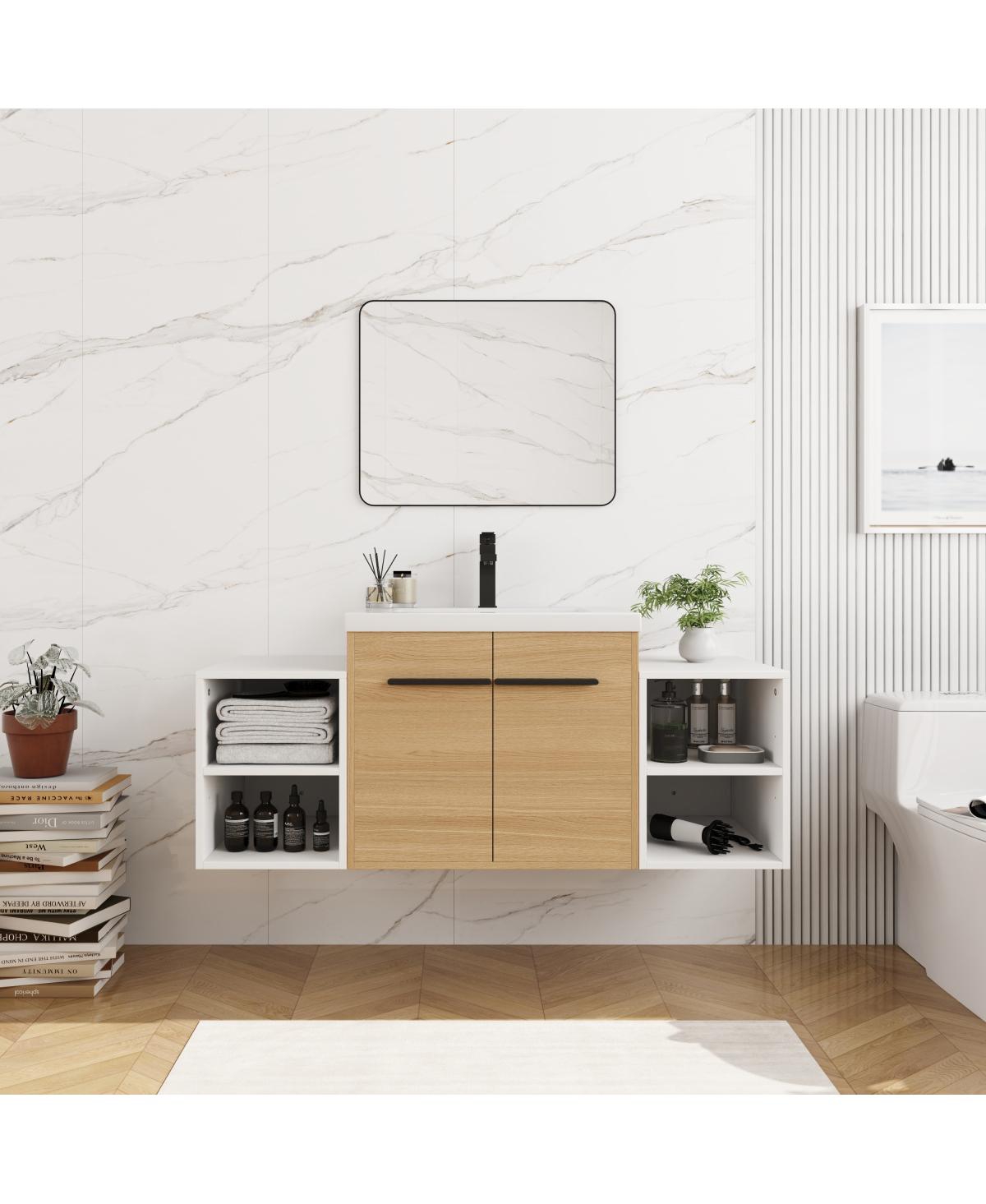 Click here for Sillysis 48 Inch Wall Mounted Bathroom Vanity with... prices