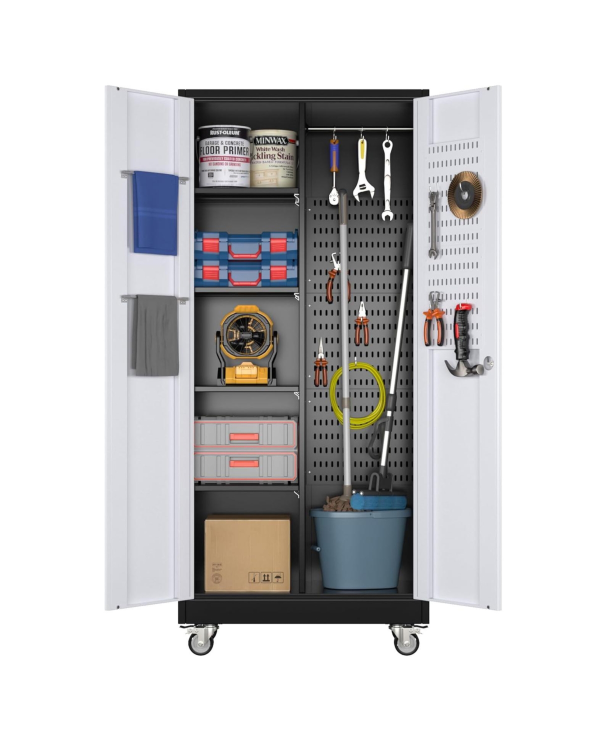 Click here for Boyel Living 71 Broom Closet Storage Cabinet with... prices
