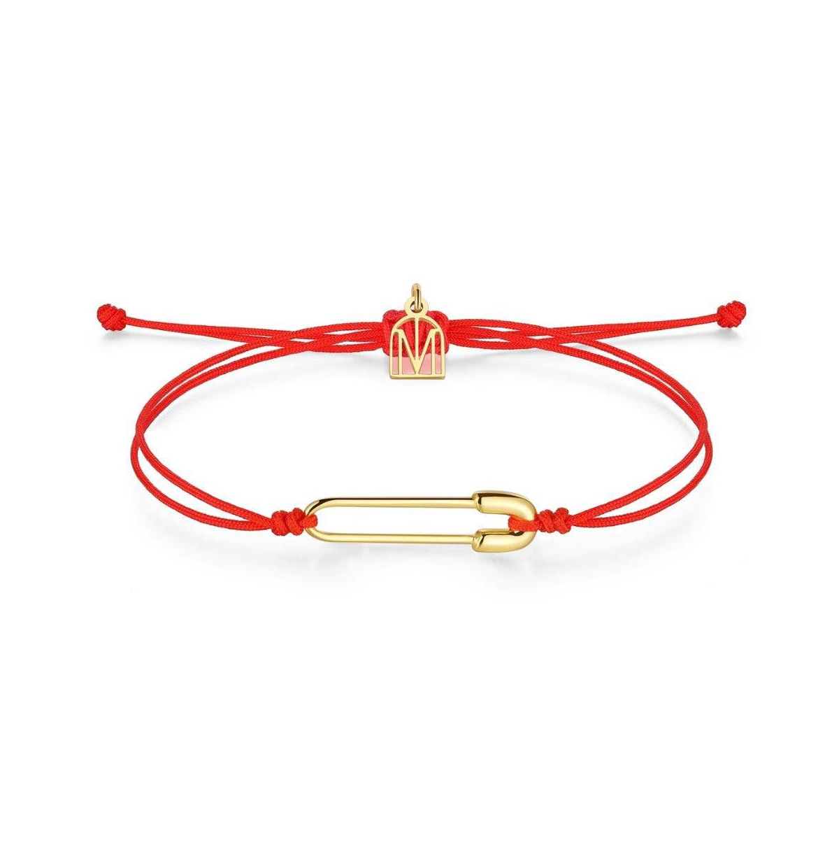 Click here for Mantra Safety Pin Protection Bracelet - Yellow gol... prices