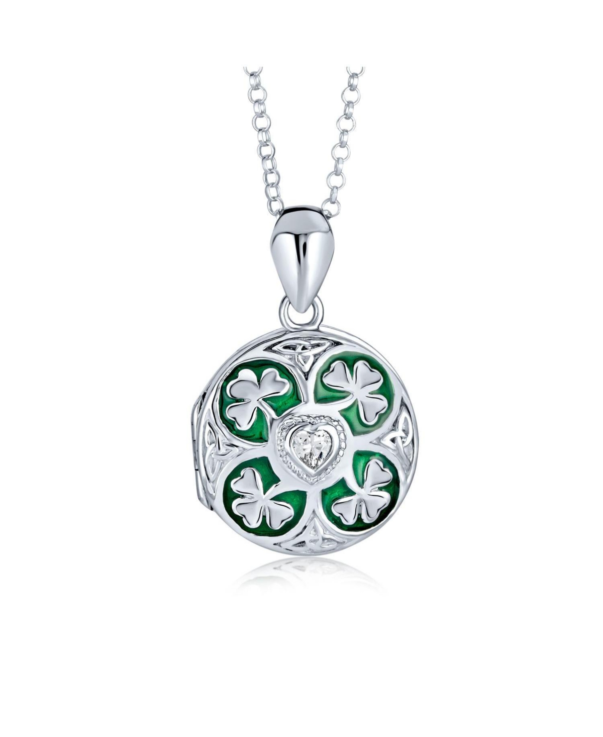 Click here for Bling Jewelry Celtic Lucky Clover Keepsake Photo L... prices