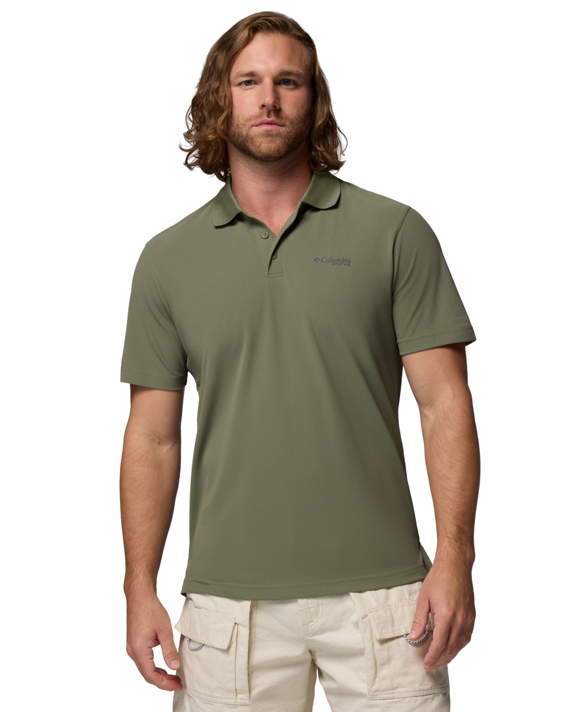 Click here for Columbia Mens Freezer Regular-Fit Polo Shirt - Cyp... prices