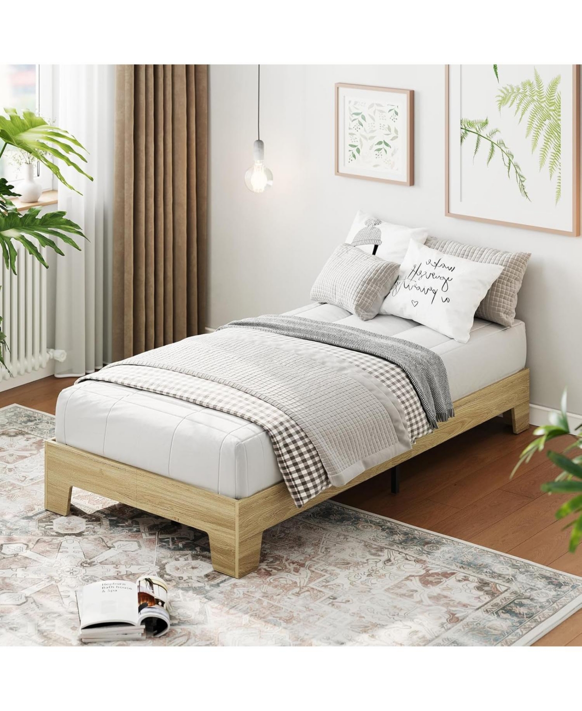 Click here for gaomon Platform Bed Frame with Wood And Metal Slat... prices