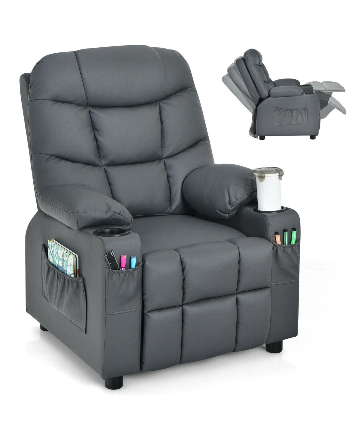 Click here for Gouun Kids Reclining Lounge Chair with Cup Holders... prices