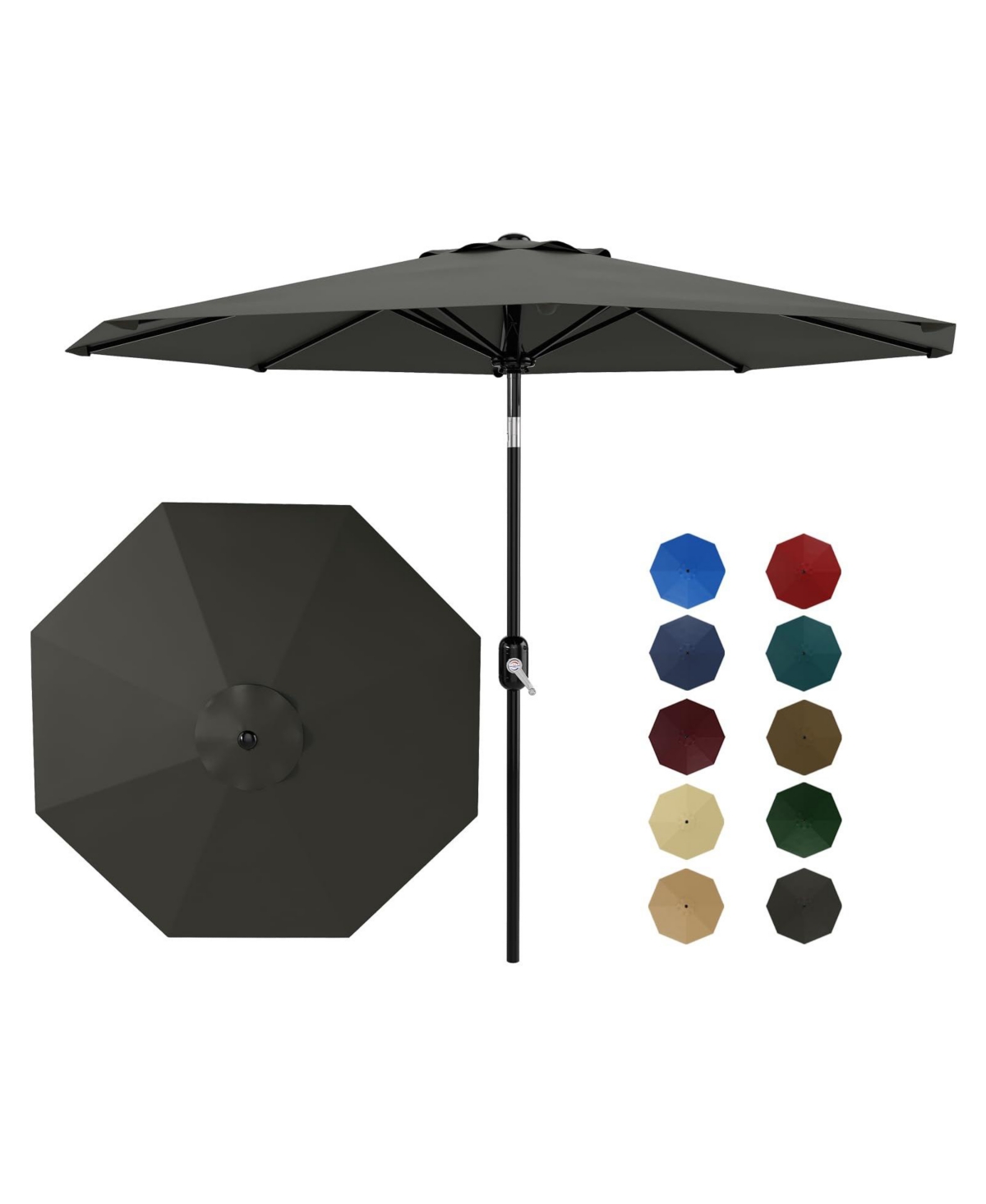 Click here for homfan 10Feet Patio Umbrella With Crank And Push-B... prices