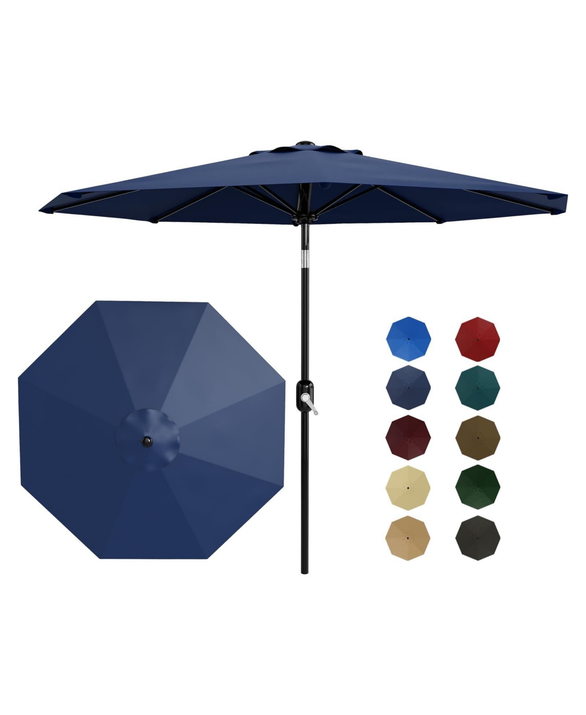 Click here for homfan 10Feet Patio Umbrella With Crank And Push-B... prices