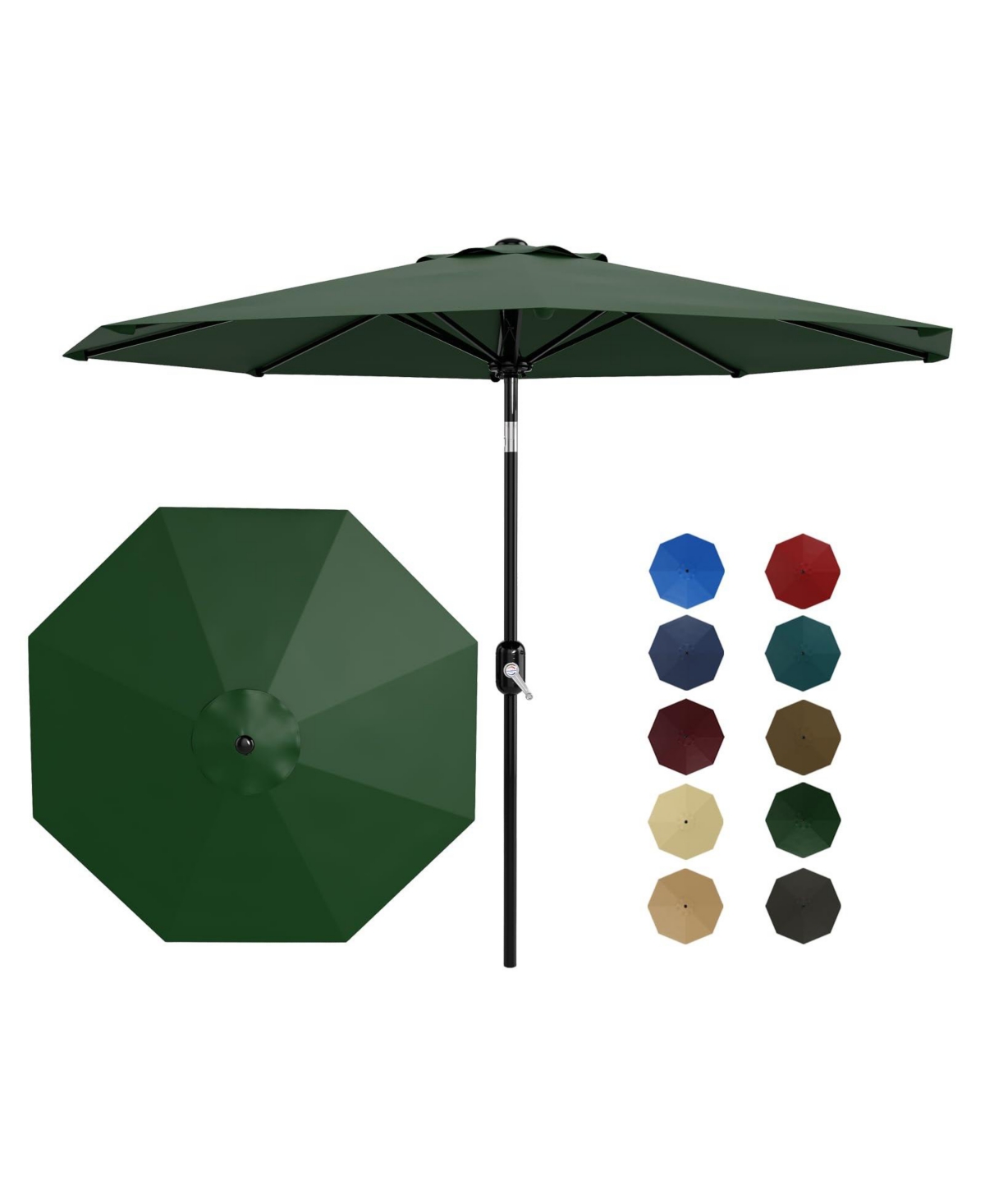 Click here for homfan 10Feet Patio Umbrella With Crank And Push-B... prices